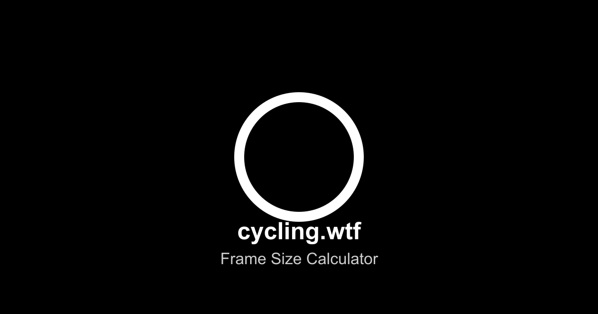 How to Choose the Right Bike Frame Size | cycling.wtf